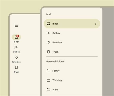 navigation drawer material design 3