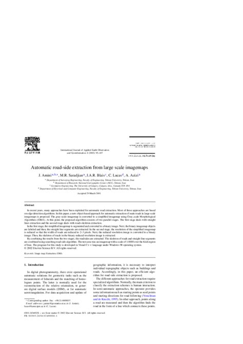 Pdf Automatic Road Side Extraction From Large Scale Imagemaps Jalal Amini