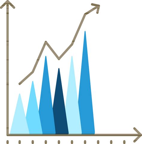 Vector Illustration Of Triangle Bar Graph With Arrow 24363843 Vector Art At Vecteezy
