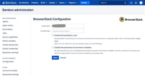 Integrate Your Selenium Test Suite With Bamboo BrowserStack Docs