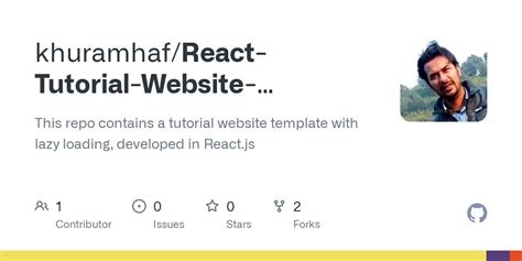 Github Khuramhaf React Tutorial Website Template This Repo Contains A Tutorial Website