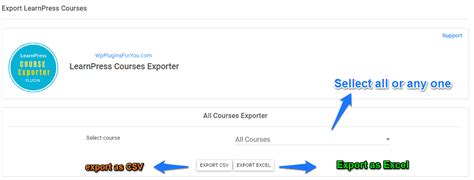Learnpress Course Exporter In Csv Or Excel
