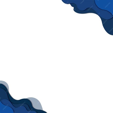 Premium Vector Curves Blue Gradient Frame Border Template Background