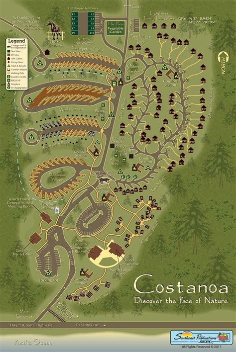 Campground Site Map Of Santa Cruz North Costanoa Koa