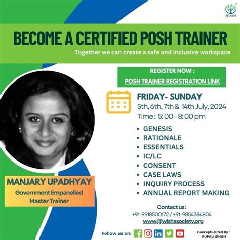 An Initiative To Build More Trainers On Posh Laws In Pursuit Of Creating A Safe And Productive