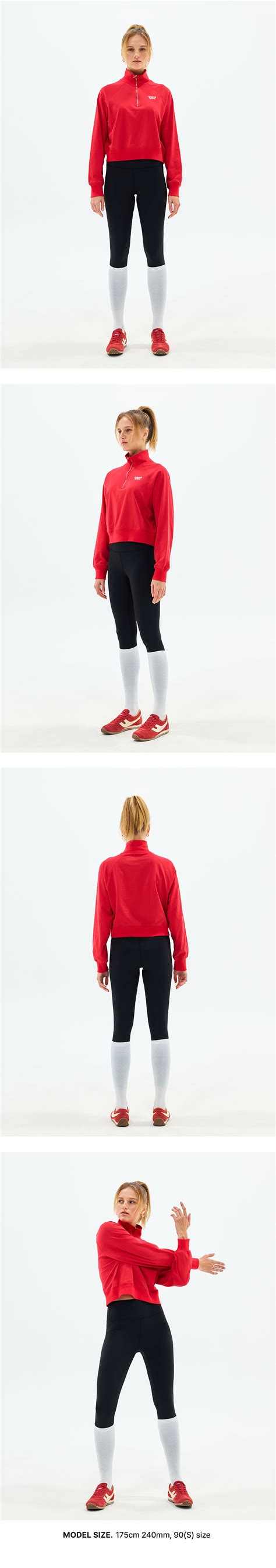 프로 스펙스 우먼 빈티지 러닝 하프 집업 레드 Pro Specs Kream