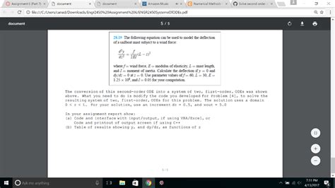 Write A Python Program To Solve The Second Order Chegg Com
