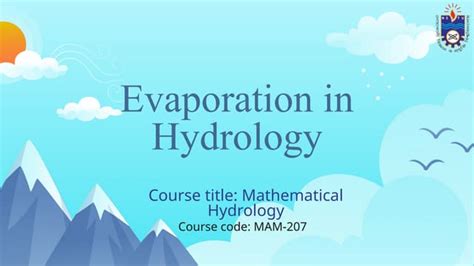 Group 01 Evaporation In Hydrologyanpptx
