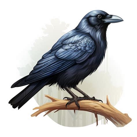 Premium Vector Crow Vector Bird Animal Wildlife Nature Isolated Raven