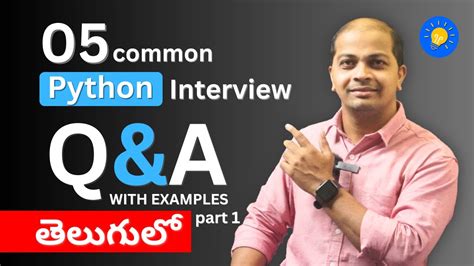 Top Python Interview Questions And Answers For Freshers In Telugu Python Questions By Ai