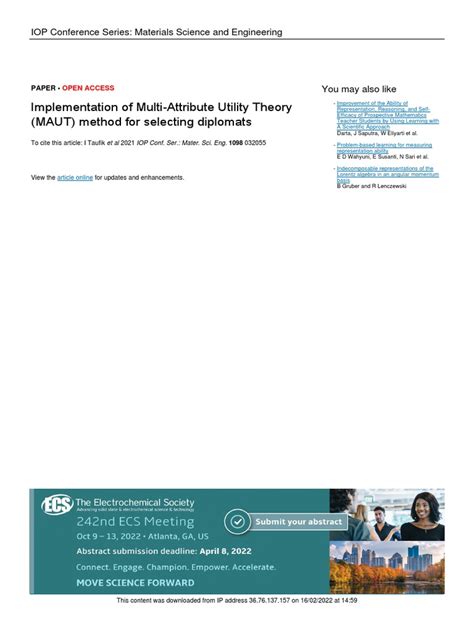 implementation of multi attribute utility theory maut download free