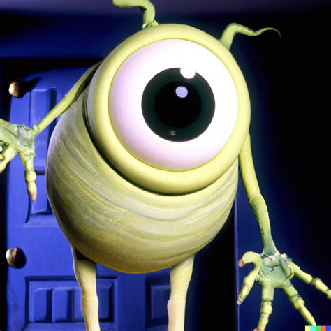 Kevin DALLE 2 Film Still Of Mike Wazowski From Monsters Inc In The