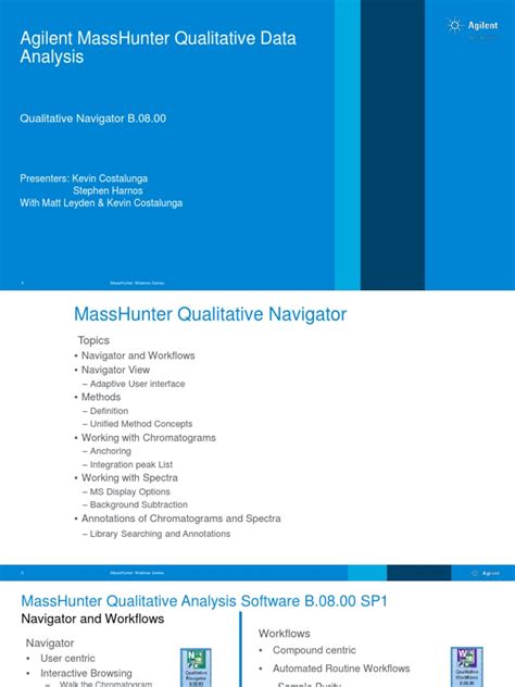 Webinar3 Masshunter Qualitative Analysis The Navigator Pdf Cursor