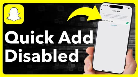 How To Turn Off Quick Add On Snapchat - YouTube