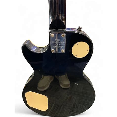 Vintage 1980s Carlo Robelli Les Paul Style Black Solid Body Electric