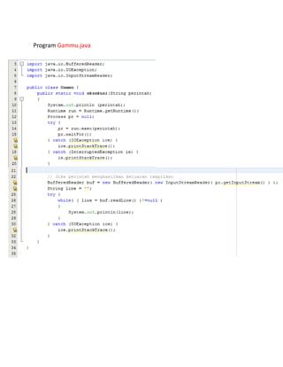 Aplikasi Sms Sederhana Dengan Gammu Dan Java PDF
