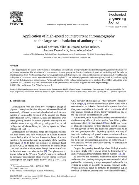 Pdf Application Of High Speed Countercurrent Chromatography To The Large Scale Isolation Of