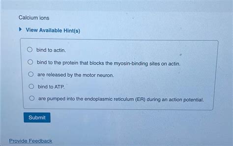 solved calcium ionsview available hint s bind to actin bind