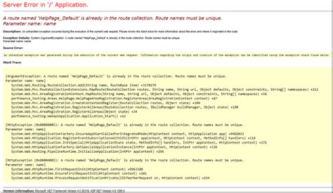 A Route Named Is Already In The Route Collection Azure Web App The Best C Programmer In