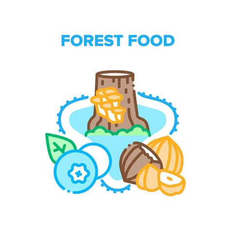 Forest Food Vector Concept Color Illustration 17366799 Vector Art At