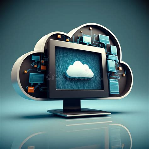 Ai Generated Cloud Computing Technology Concept Stock Illustration Illustration Of Hosting
