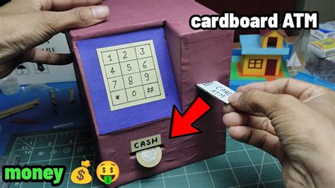 How To Make Mini Atm Machine Cardboard Youtube