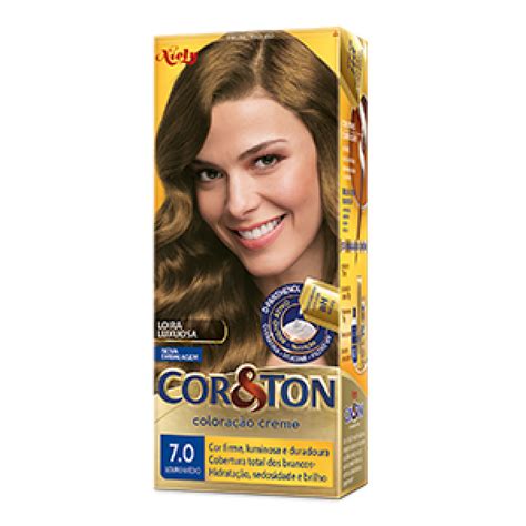 Tintura Cor E Ton Creme 70 Louro Médio Magia Cosméticos Maquiagens