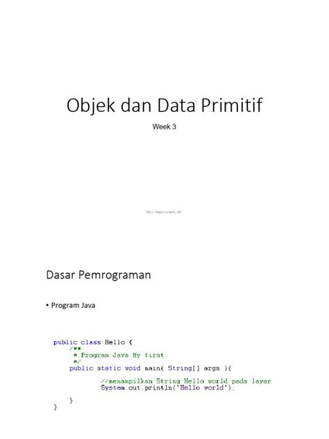 03 Objek Dan Data Primitif Pdf