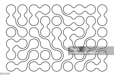 메타볼 패턴 연결된 유체 방울 또는 비정질 모양 배경 유기 얼룩 또는 분자는 흰색 배경에 분리되어 있습니다 현대 추상 벽지 벡터 그래픽 일러스트 레이 션 가능성에 대한 스톡