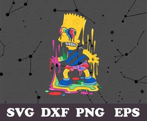 Hippie Trippy Bart Simpsons Trippy Cartoon Trippy Simpson Painting