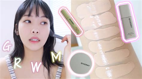 Grwm 요즘 최애 베이스제품 소개 🧚🏻‍♀️ 새롭게 리뉴얼된 지베르니 밀착 커버라인 Led 속눈썹 연장 후기 속은 건조하지 않은 세미매트 파운데이션 쿠션 추천