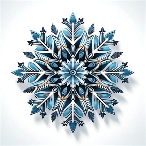 Premium Ai Image Snowflake Pattern