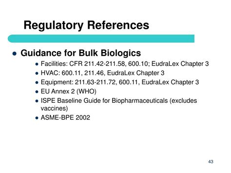 Ppt Biotech Facilities Regulatory And Design Approaches Powerpoint Presentation Id 440668