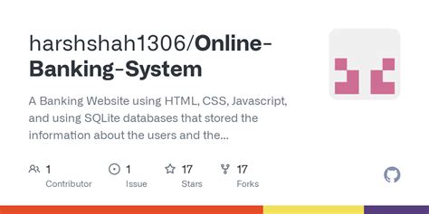 github harshshah1306 online banking system a banking website using