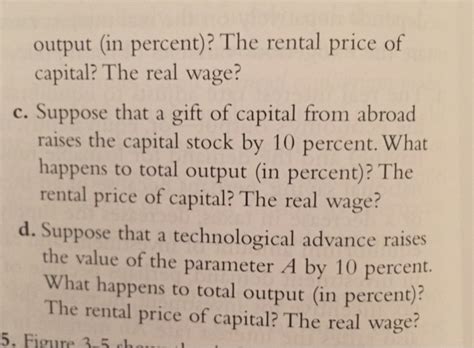 Solved 4 Suppose That An Economys Production Function Is