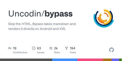 Github Uncodinbypass Skip The Html Bypass Takes Markdown And Renders It Directly On Android