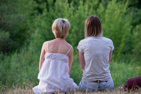 Two Lesbians In Nature Stock Image Image Of Sand Romantic 123687515