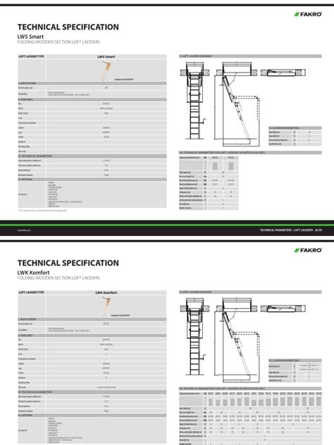 Fakro Guide Technical Specification Loft Ladders Download Free Pdf Stairs Building Insulation