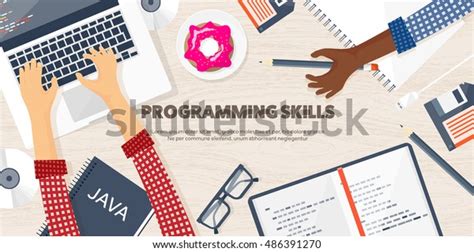 Programming Coding Backgroundflat Designprogram Source Codesoftware
