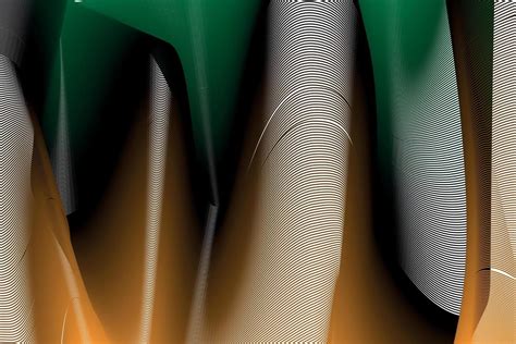 Abstract Green And Yellow Gradient Wave On Black And White Gradient Background Suitable For