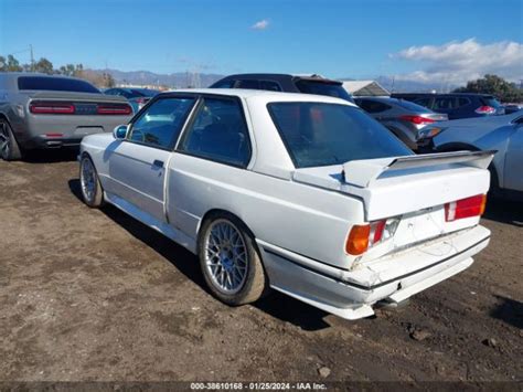 Crashed 1987 Bmw E30 M3 At Iaa Yard With A Carbon Fiber Airbox Intake