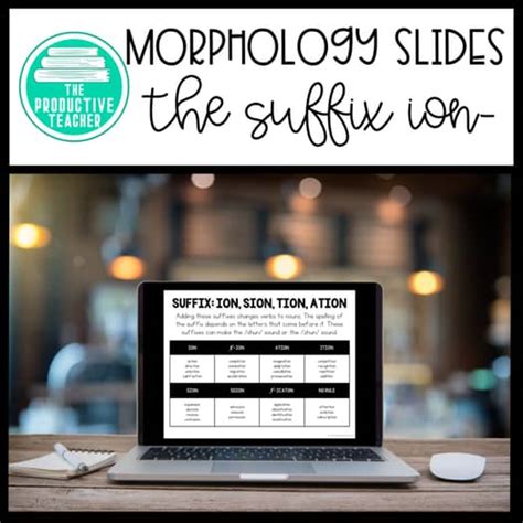 The Suffix Ion Presentation For Morphology Practice By The Productive