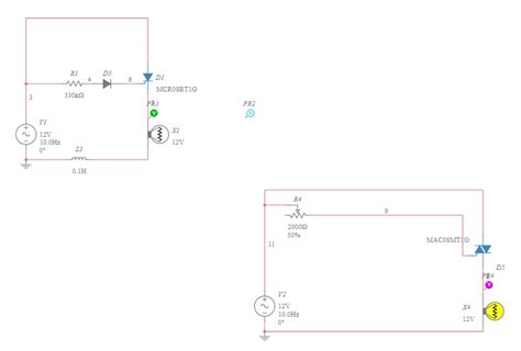 SCR E Triac Multisim Live