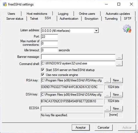 Configure SSH Server With FreeSSHd On Windows For Secure Connection