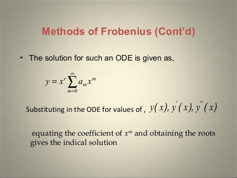 the method of frobenius