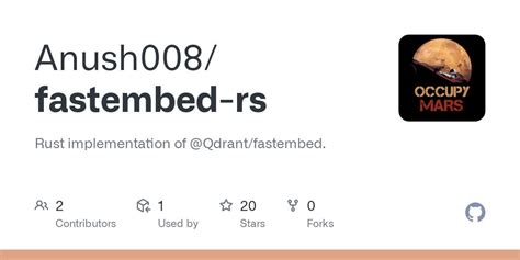 fastembed rs 🦀 rust library to generate sentence embeddings for your