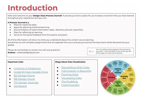 MYP Design Process Journals Andrew Edward Bell