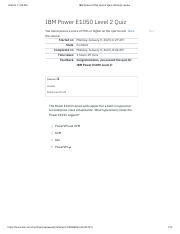 IBM Power E Level Quiz Attempt Review Pdf AM IBM Power E Level Quiz