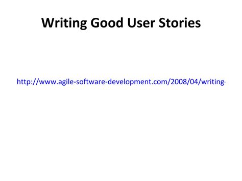 Introducing Agile User Stories Ppt Technology And Computing