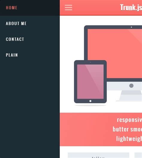 top 10 best slide sidebar menu drawer javascript and jquery plugins